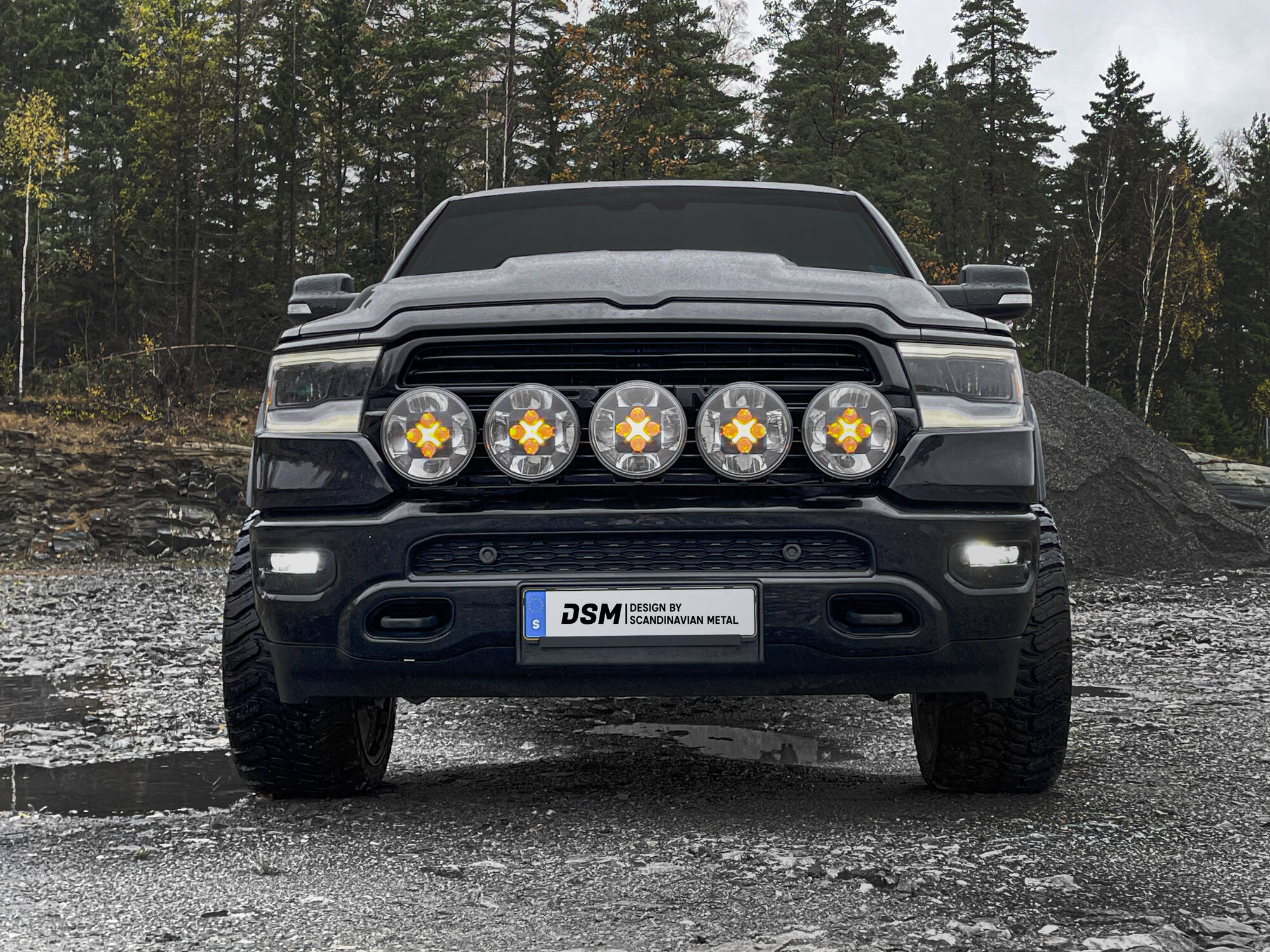 DODGE RAM 19-23+ Optibeam NIN9 LED Extraljus Grill Kit Modellanpassat ...